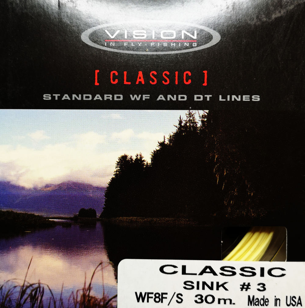 Vision Classic WF8F / S3 fly line 30m sinking - Green Trail Oy webstore